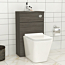 Grey Elm 500mm WC Toilet Unit with Elena Rimless BTW Pan & Seat ...