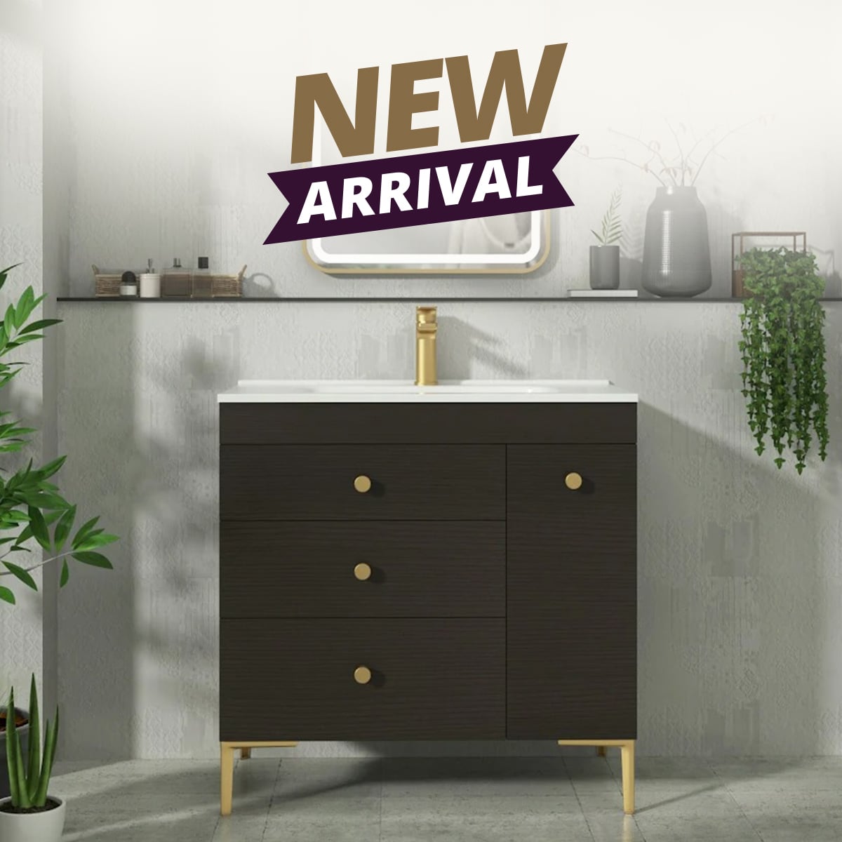 Elmore 700mm Classic White Traditional Wall Hung 2 Drawer Vanity Unit ...